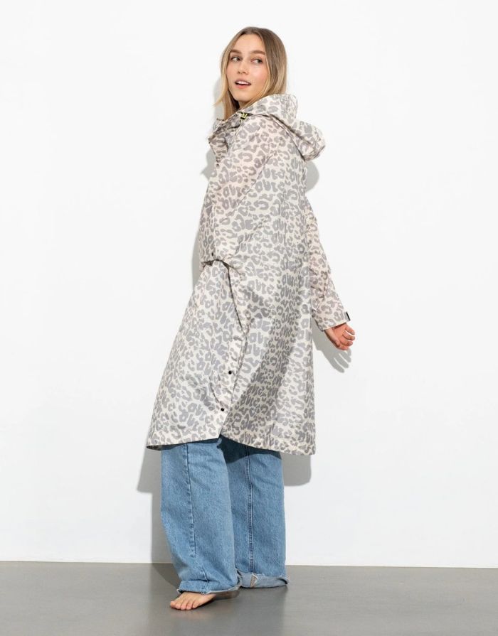 Raincoat I Leo Splashes Grey/Sand – nordlykk